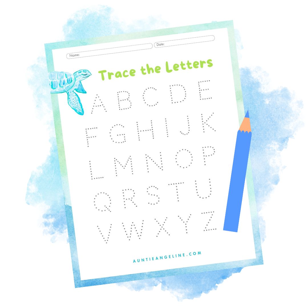 Letter Tracing Worksheet – Auntie Angeline